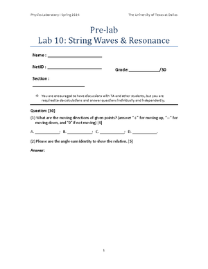 Lab10 Report - Djdjjdf - Report Sheets Lab 10: String Waves & Resonance ...