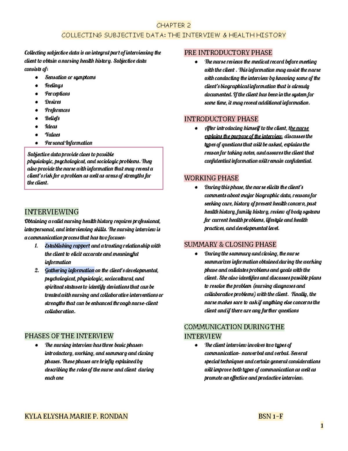 Chapter 2 (lecture) - COLLECTING SUBJECTIVE DATA: THE INTERVIEW ...