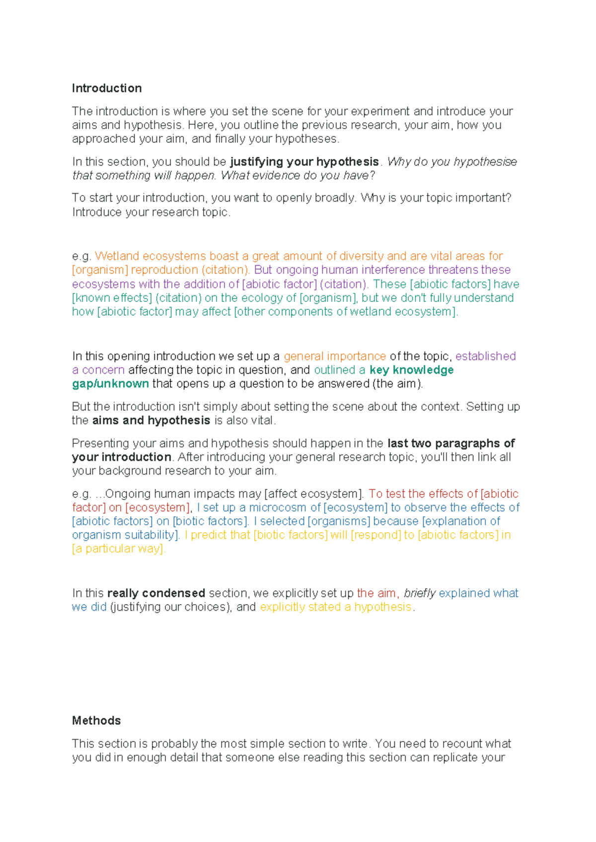 Anatomy of a Scientific Report - Introduction The introduction is where ...