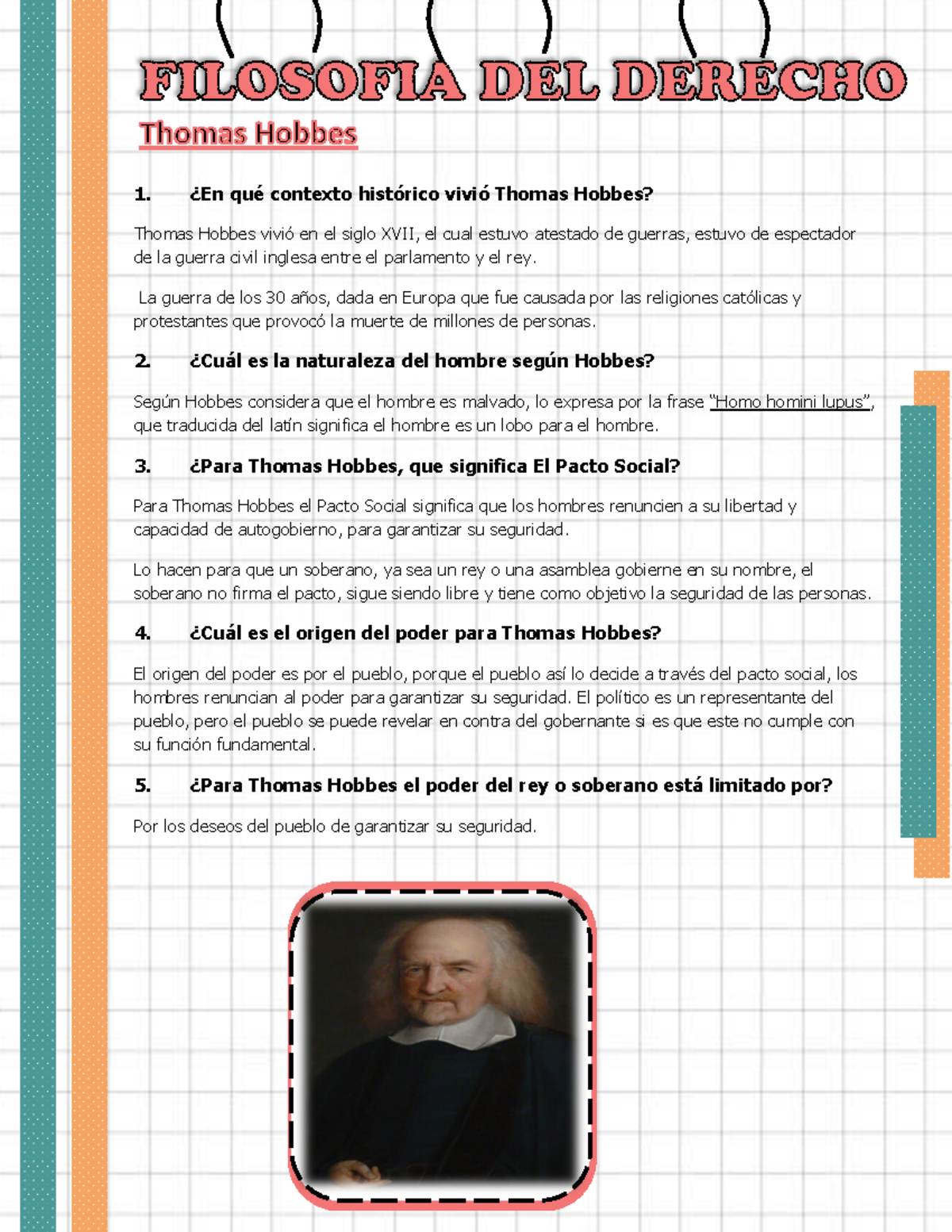 Filosofia DE Derecho semana 3 - 1. ¿En qué contexto histórico vivió ...