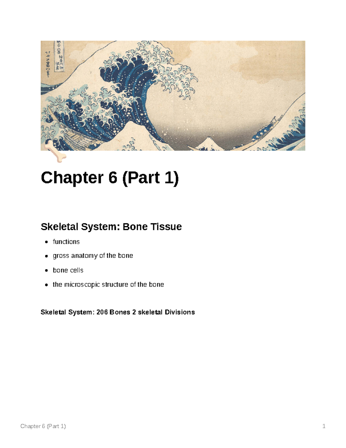 Chapter 6 (Part 1) - skeletal system bone tissue - â Chapter 6 (Part 1 ...