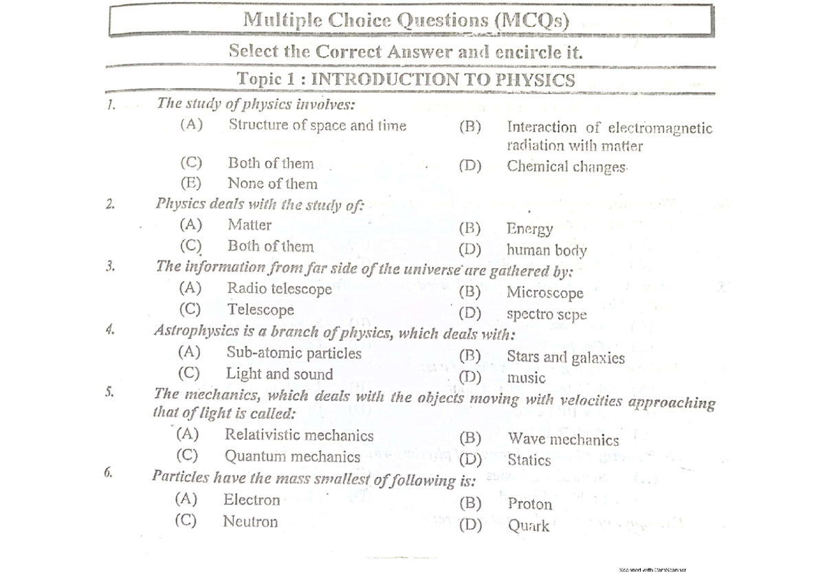 Mock test 1 27082020 - Practice test - Physics - Studocu