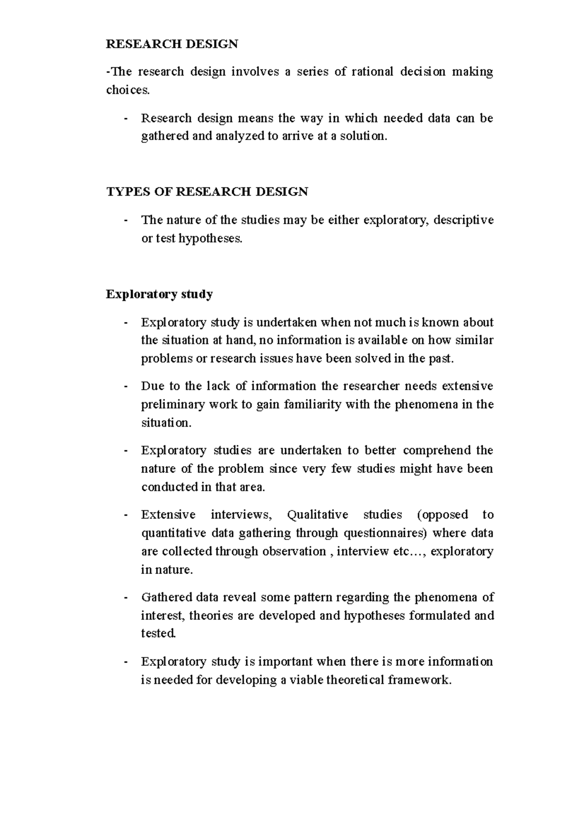 Research Design - useful - RESEARCH DESIGN -The research design ...