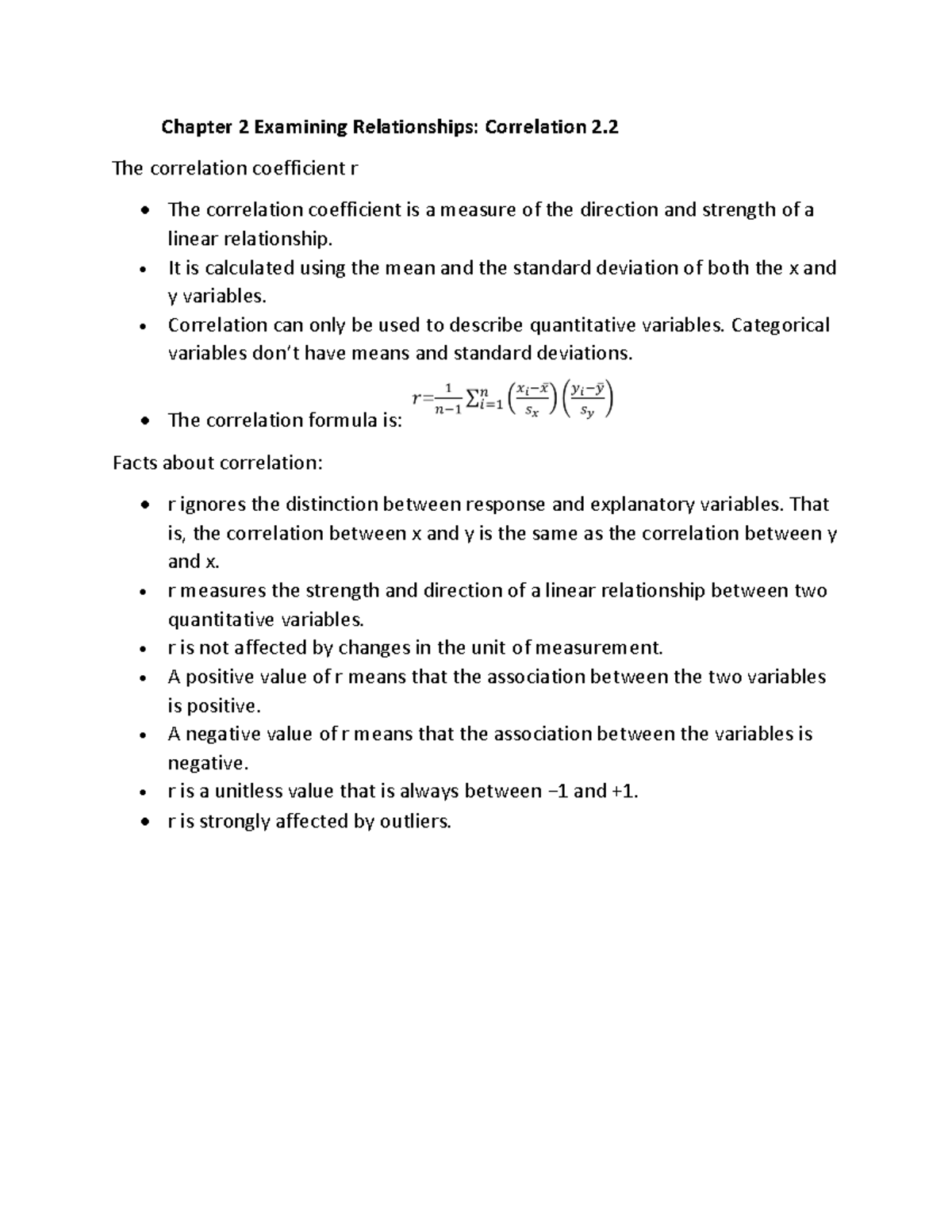 SC-MATH-1532 Chapter 2 part 2 - Chapter 2 Examining Relationships ...