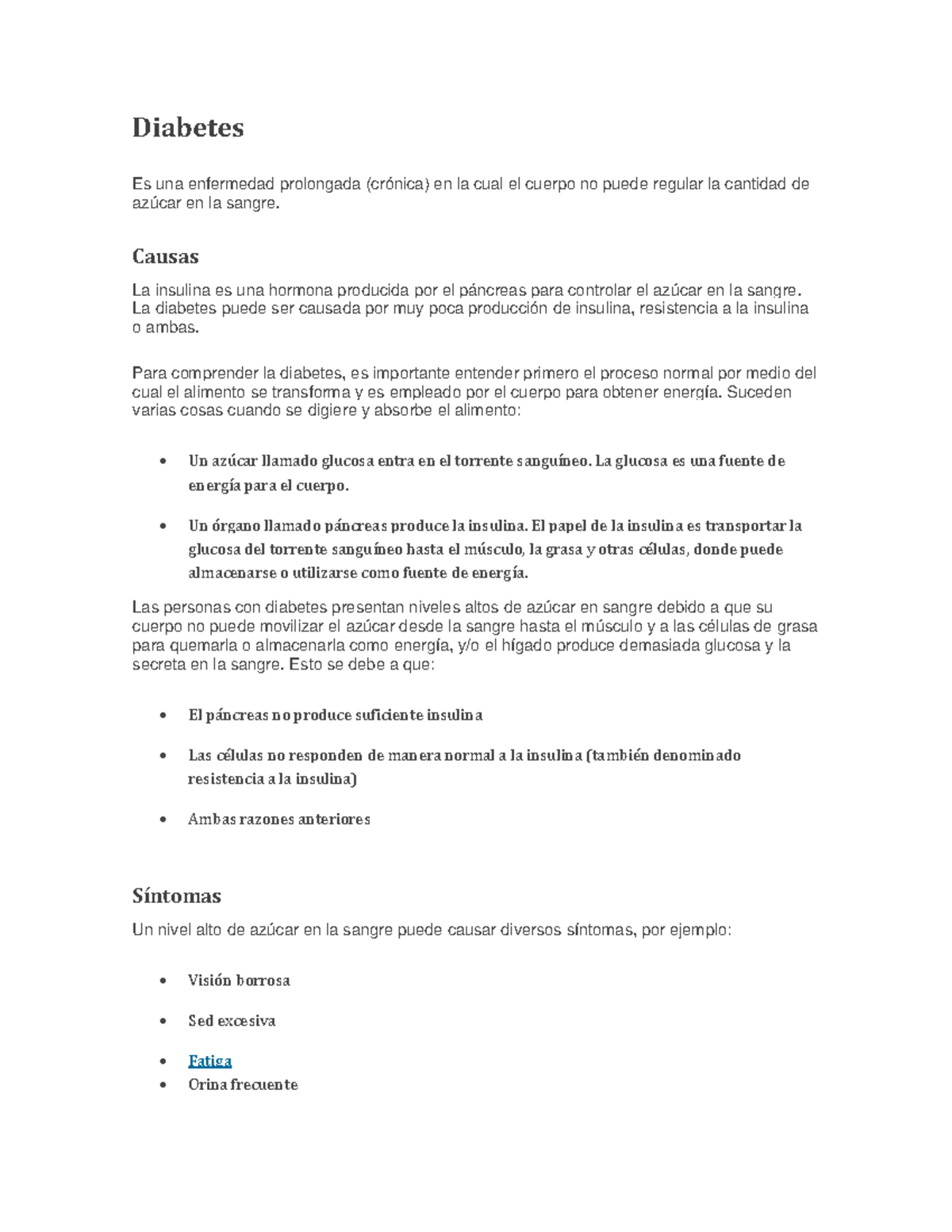 Diabetes - Diabetes Es una enfermedad prolongada (crónica) en la cual ...