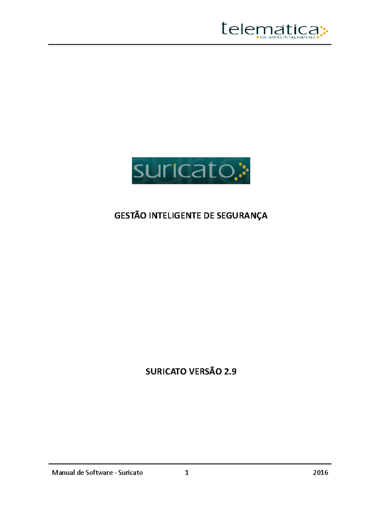 Manual Suricato SGCP - Manual de Software - Suricato 1 2016 GESTÃO ...
