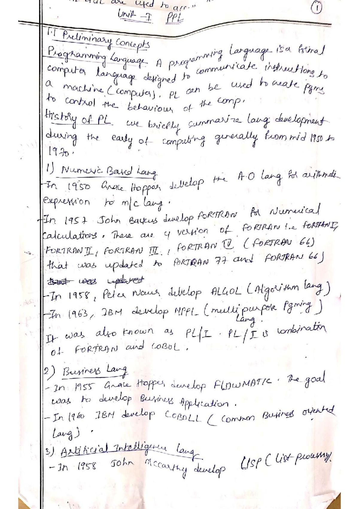 Ppl 1st unit jajanamama - HUL are used to I Unit PPL 1 Preliminary ...