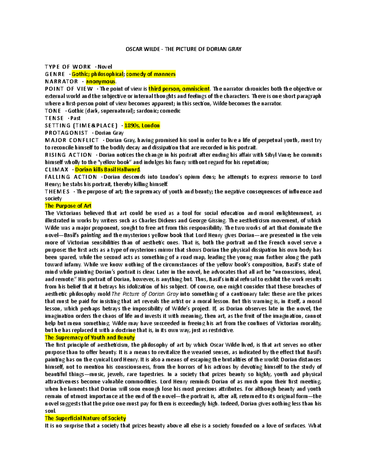 Oscar Wilde Picture of dorian - OSCAR WILDE THE PICTURE OF DORIAN GRAY ...