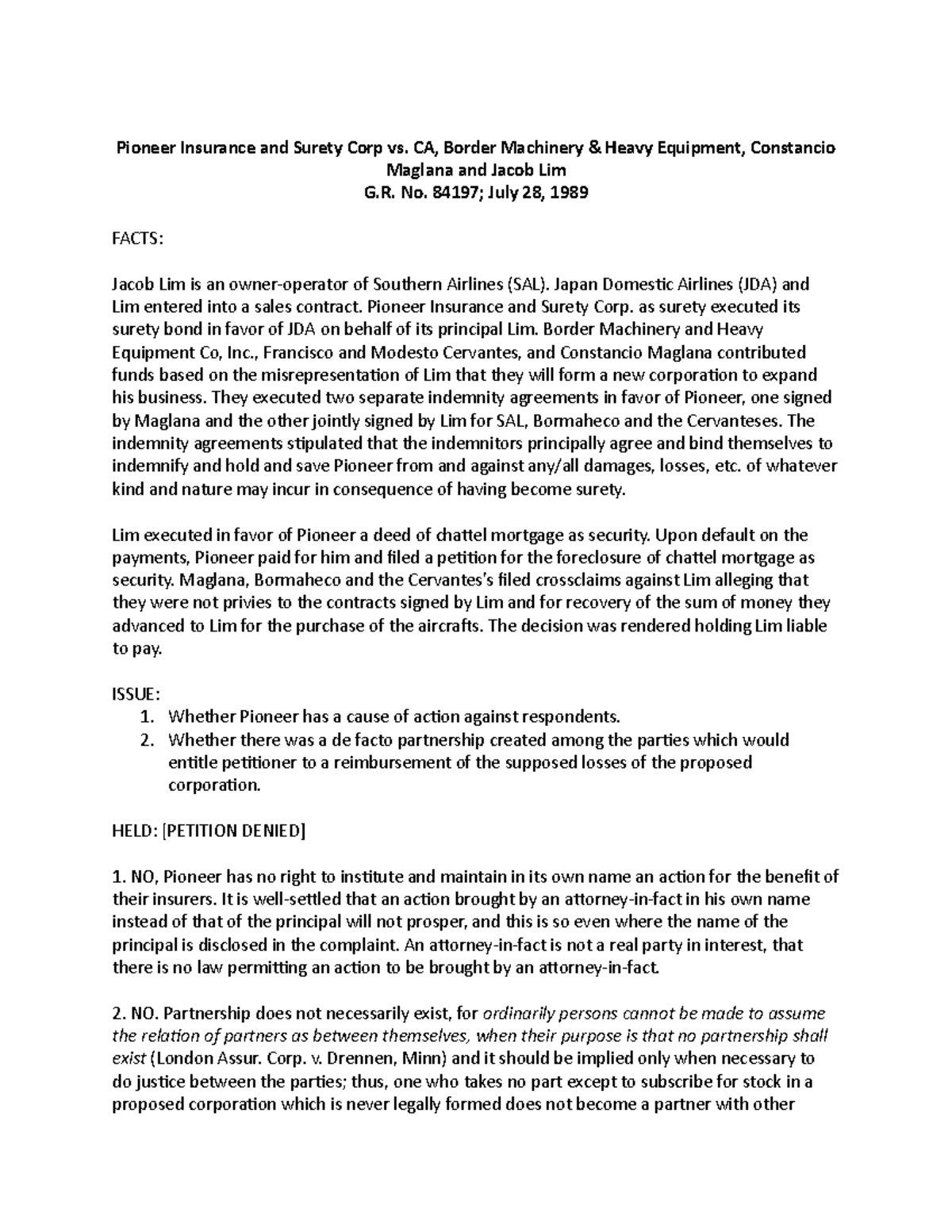 332334163 Pioneer Insurance vs CA - Pioneer Insurance and Surety Corp ...