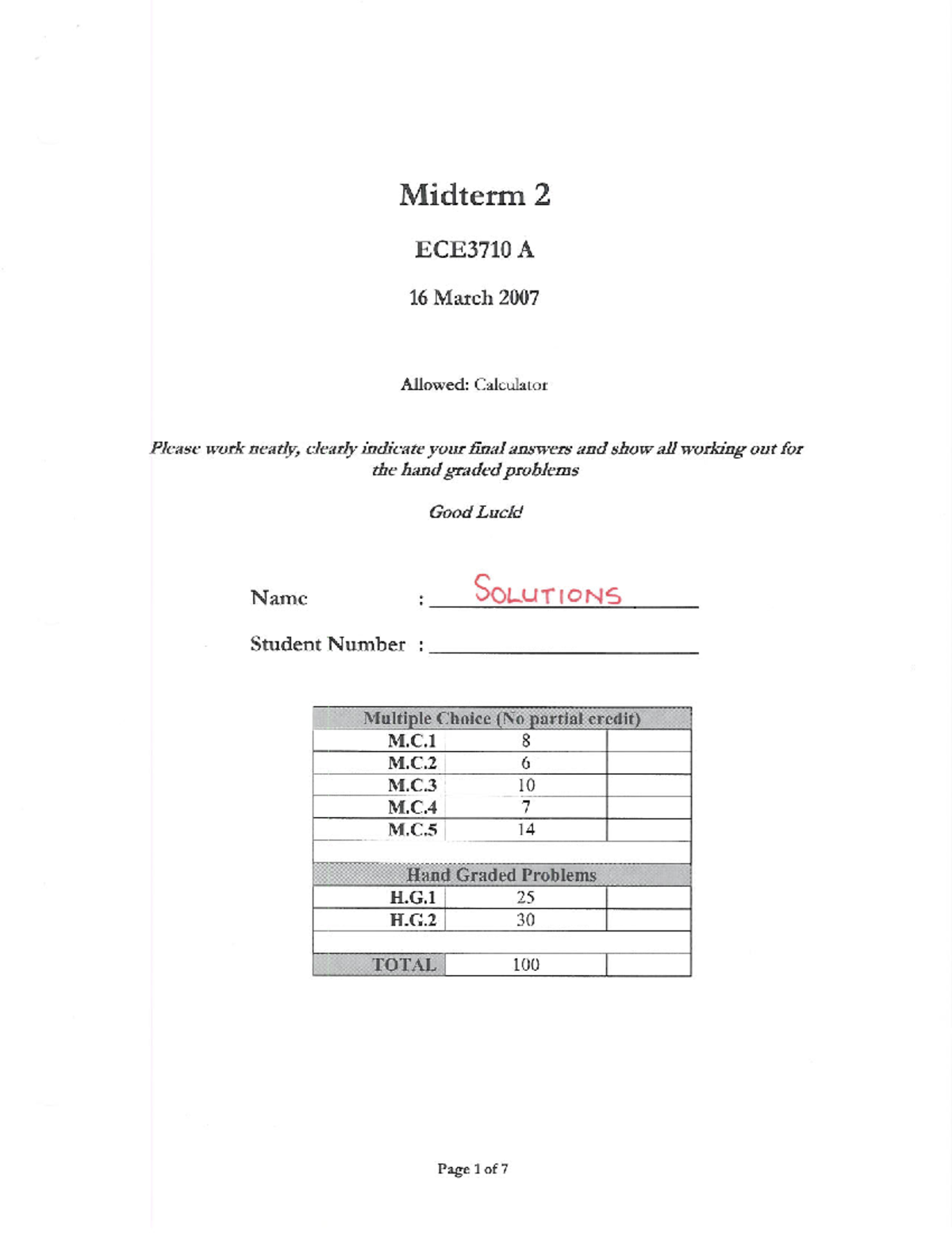Midterm 2 Solutions - Exam Practice - ECE 3710 - Studocu
