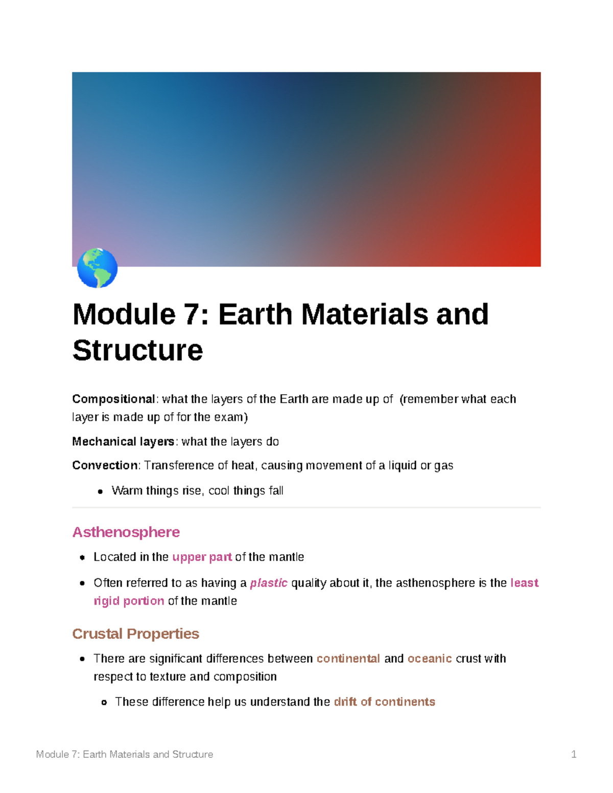 Module 7 - Earth Materials and Structure - Module 7: Earth Materials ...