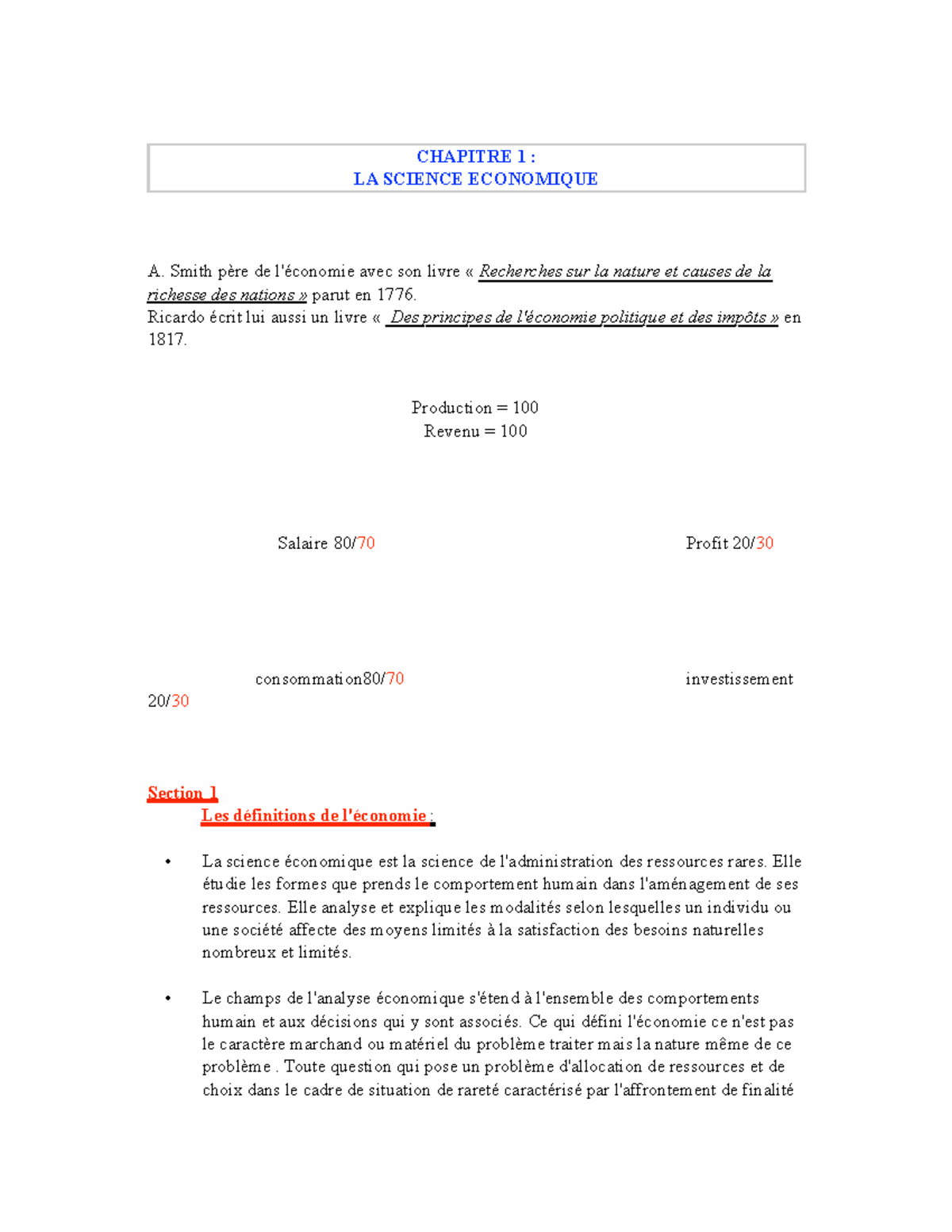 Cour semestre complet - Grattesol Marcel - CHAPITRE 1 : LA SCIENCE ...