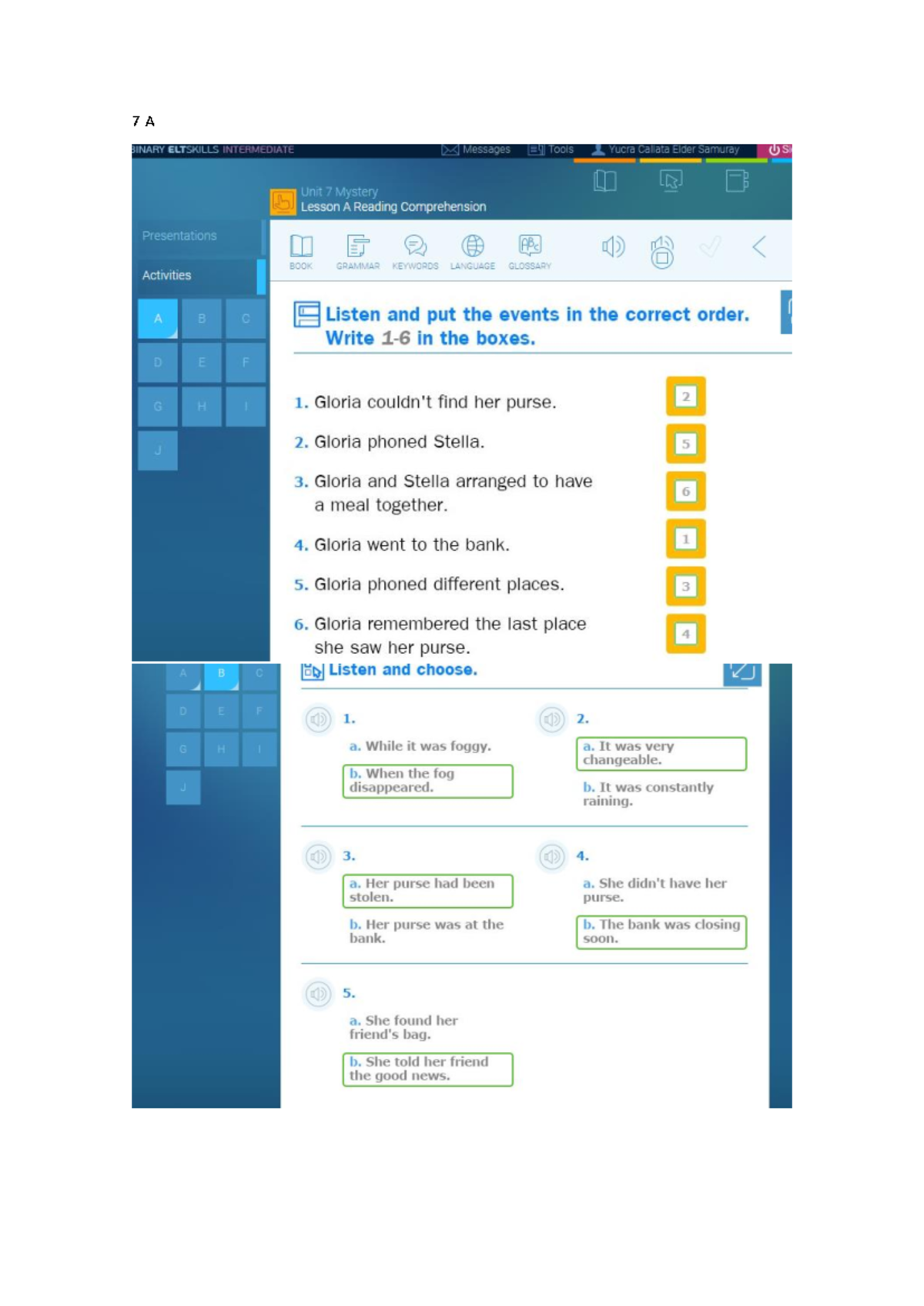 Intermedio II 7A Y 7B - nothing - 7A BINARY ELT TSKILLS INTERMEDIATE ...