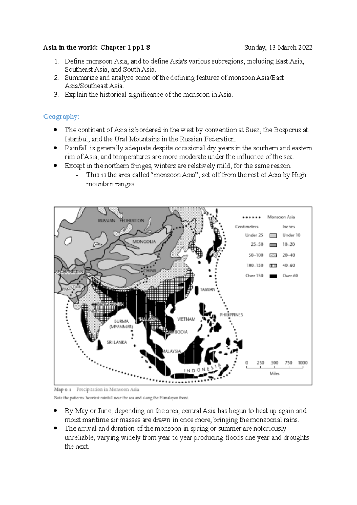 Chapter 1 - 2021 - Asia in the world: Chapter 1 pp1-8 Sunday, 13 March ...