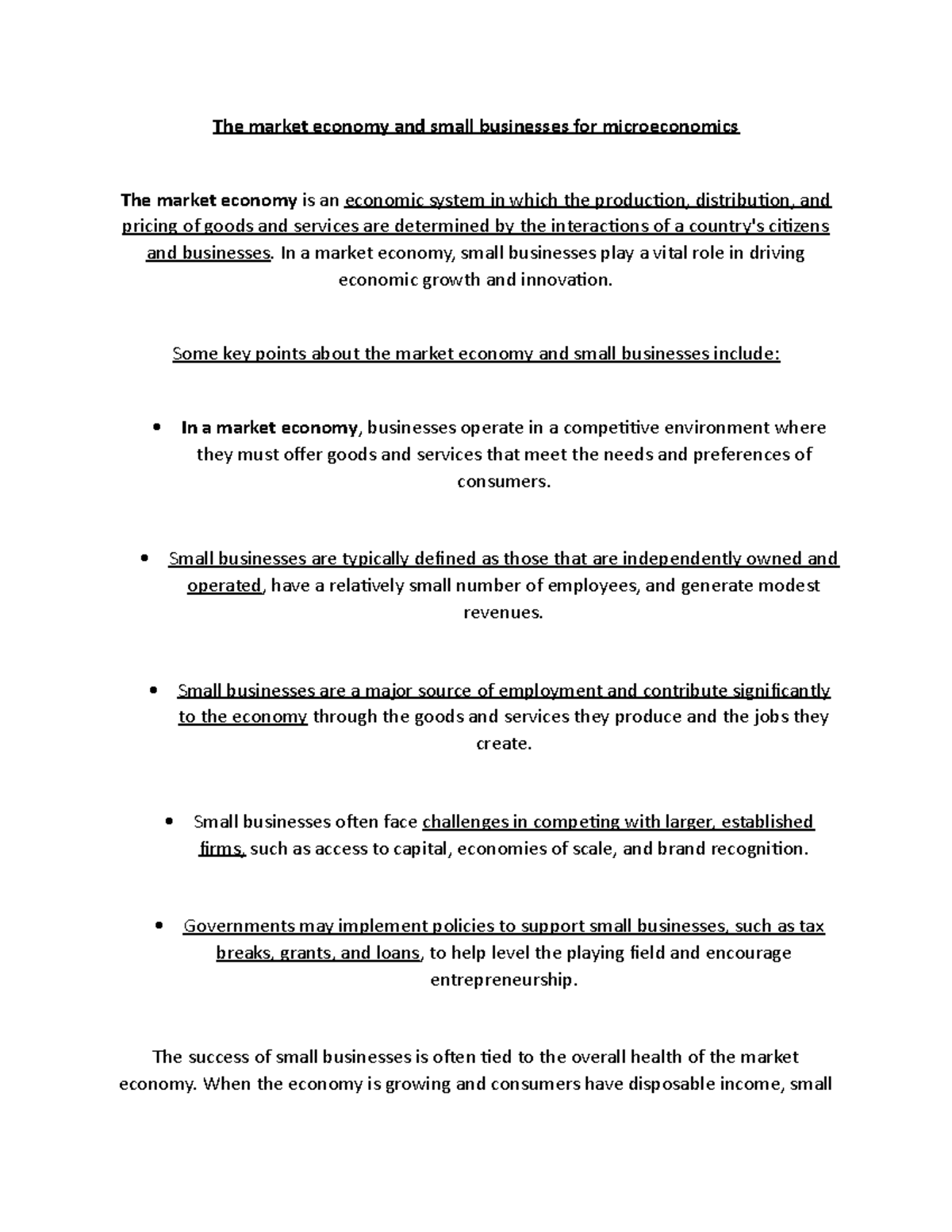 Document 87 (22) - The market economy and small businesses for ...