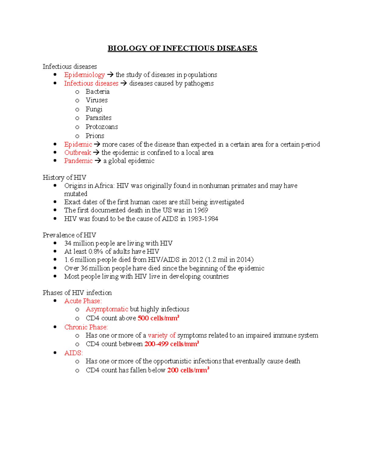 Biology OF Infectious Diseases - BIOLOGY OF INFECTIOUS DISEASES ...