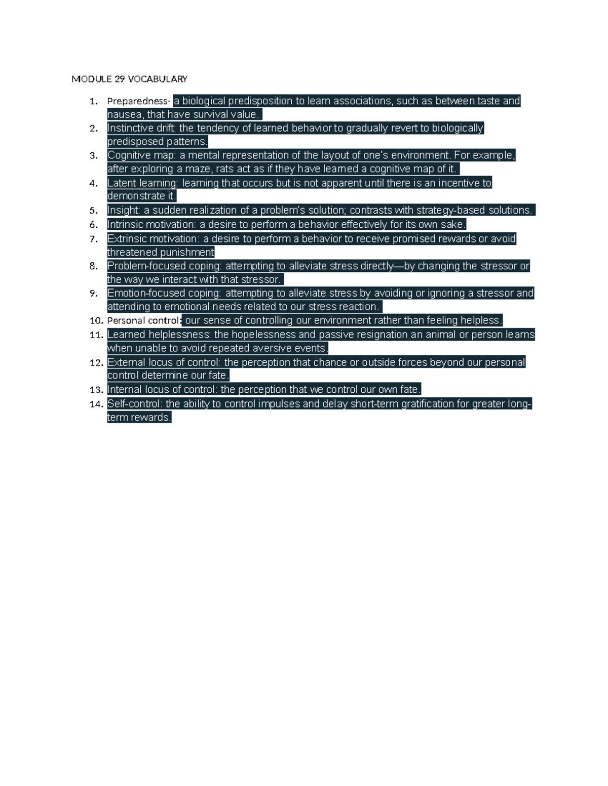 Vercina Auguste Module 29 Vocabulary - MODULE 29 VOCABULARY ...