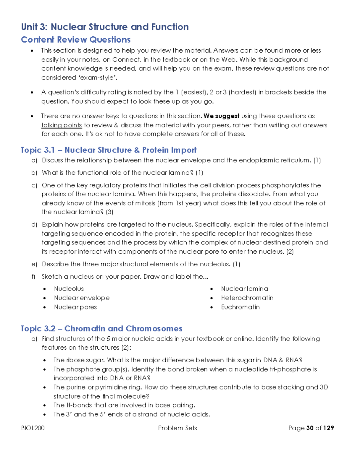 U3 Problem Set - Unit 3: Nuclear Structure and Function Content Review ...