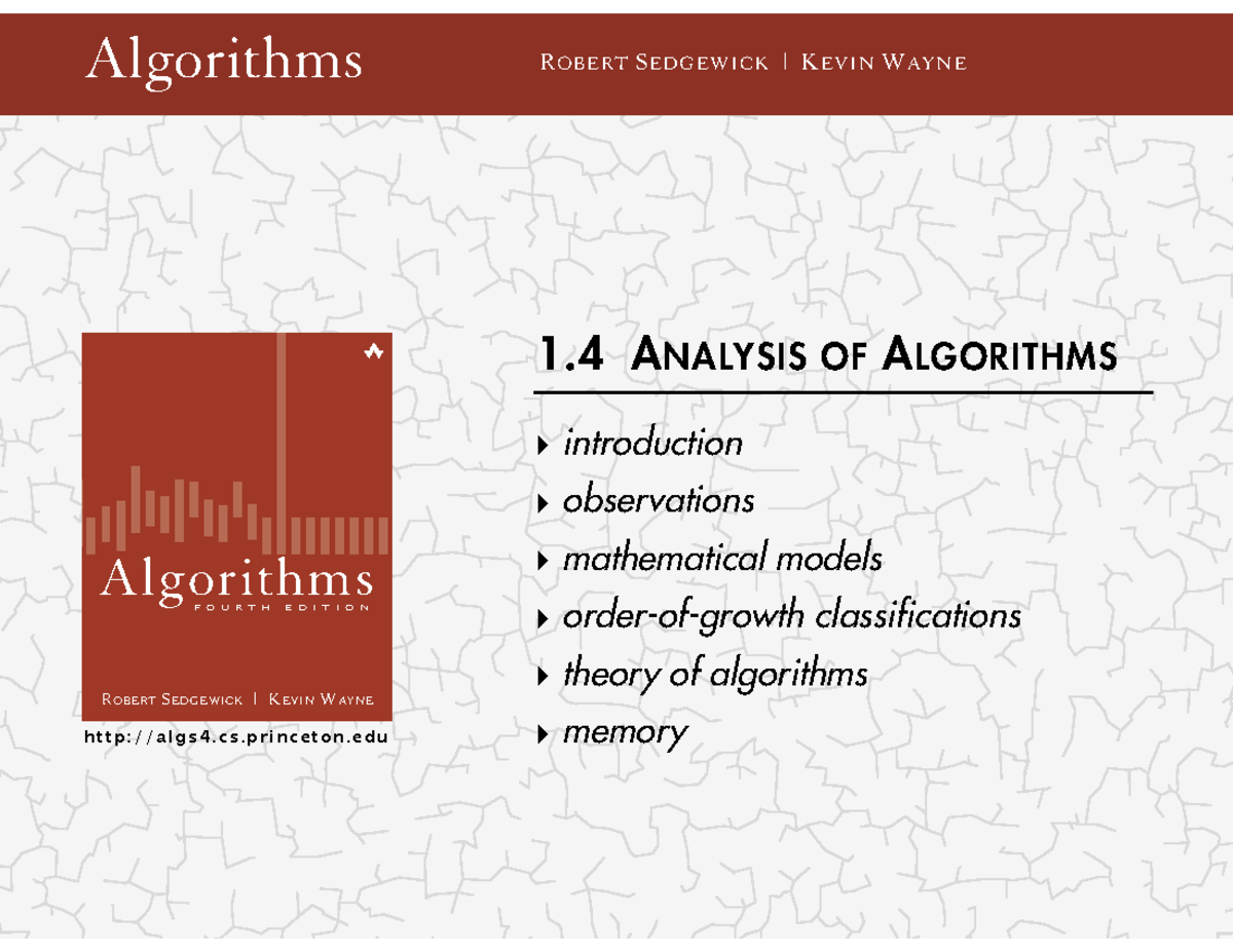 02Analysis Of Algorithms - R OBERT S EDGEWICK | K EVIN W AYNE F O U R T H E D I T I O N ...