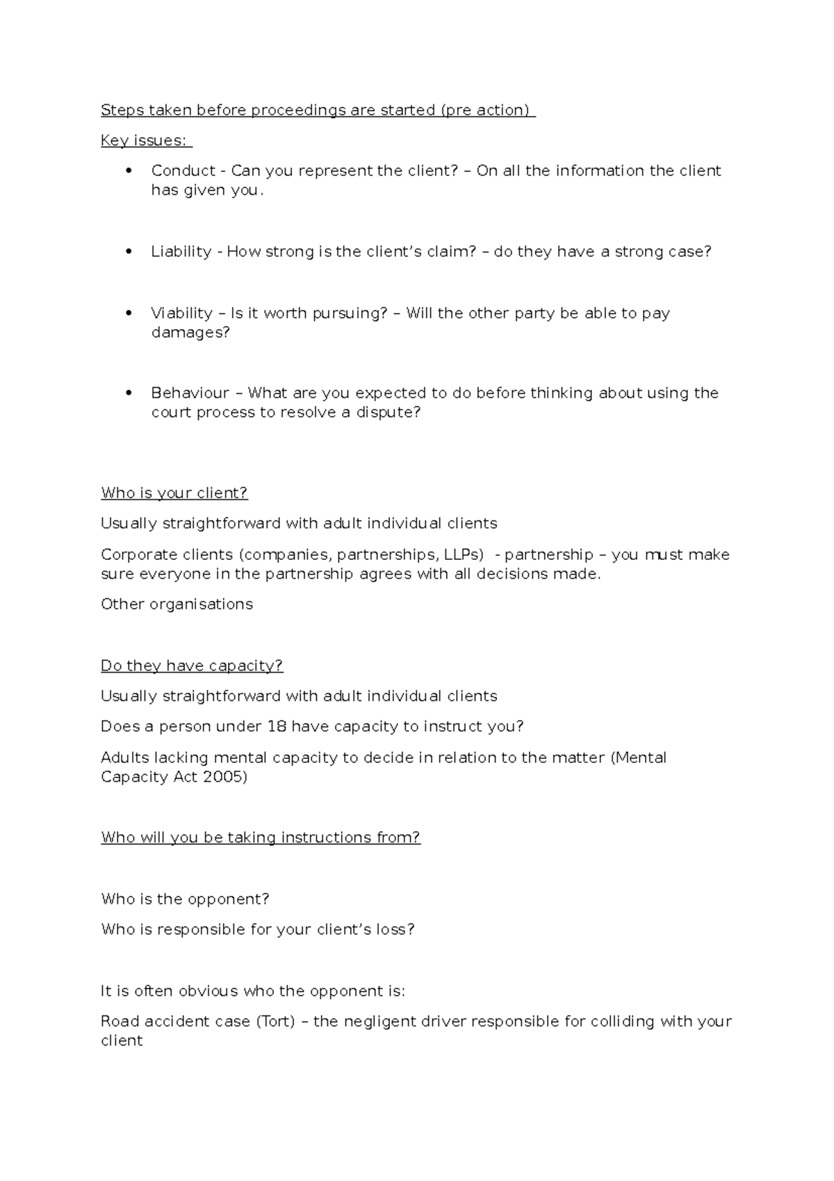 Lecture 3 - Pre Action Protocol - Steps taken before proceedings are ...