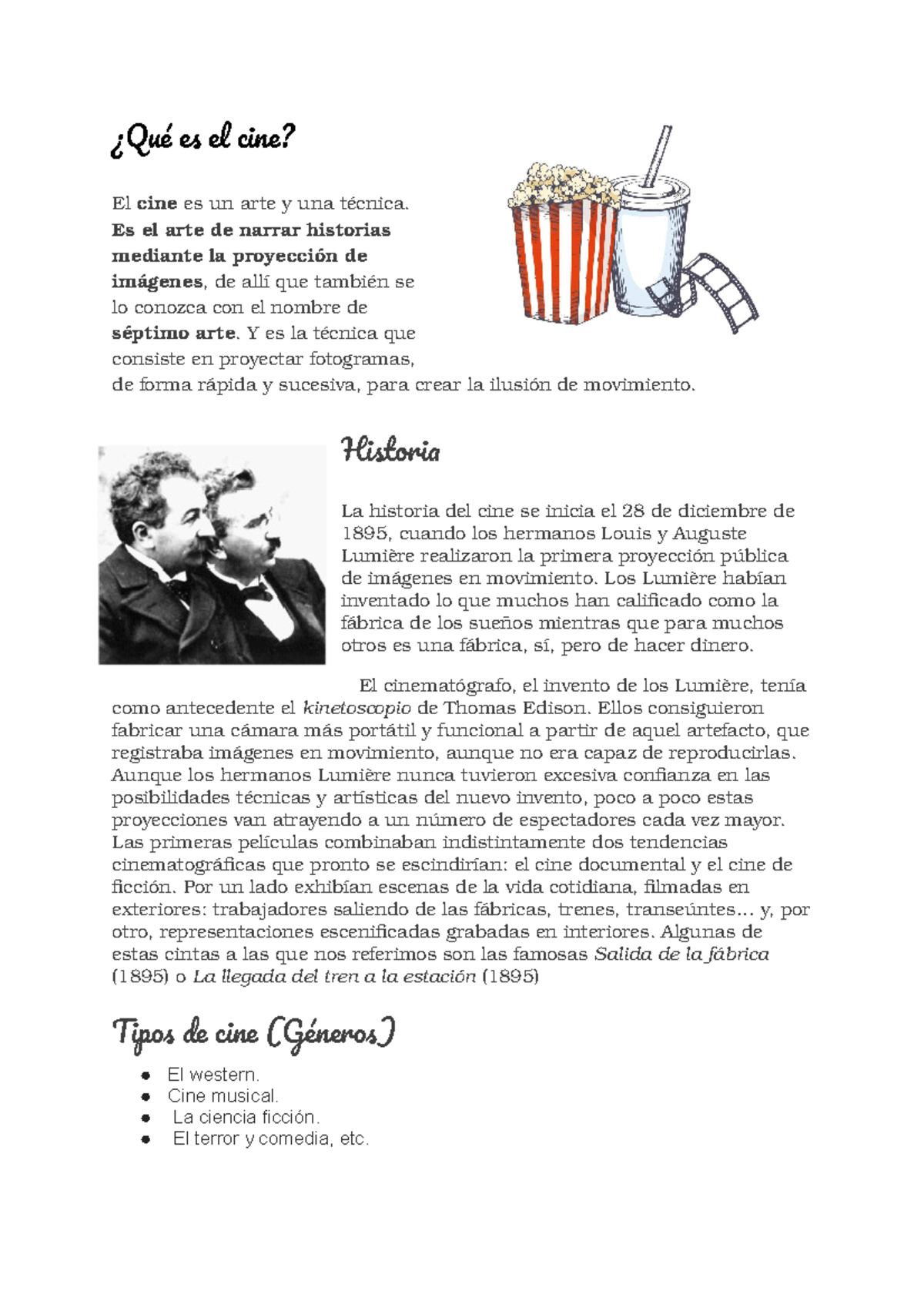 ¿Qué es el cine - Apuntes 1 y sus caracteristicas - ARTES - UAZ - Studocu