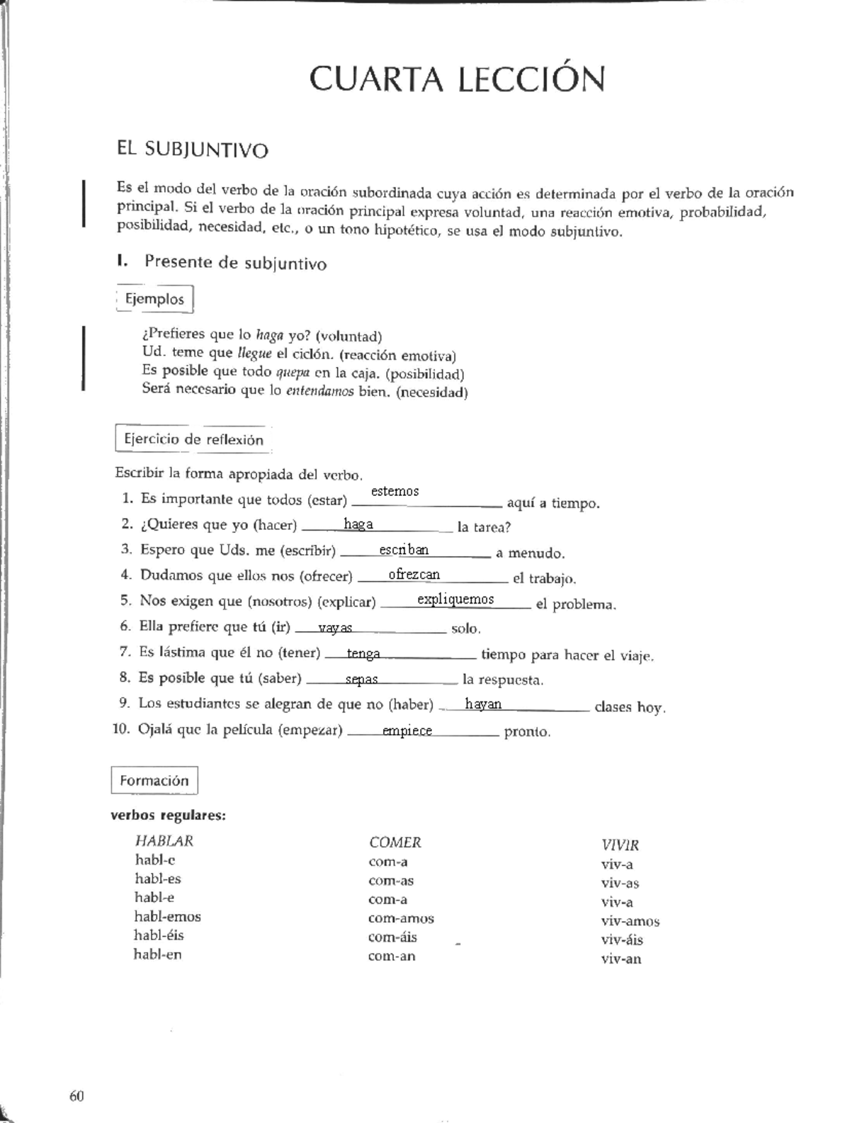 Aracely Andres Diego - PDF-El Presente de subjuntivo - CUARTA LECCIÖN ...