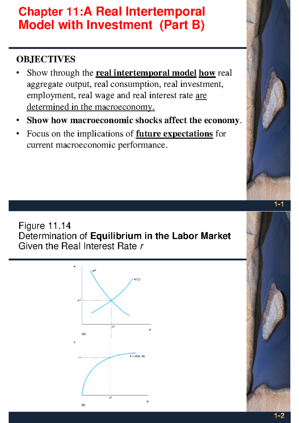 Lesson 10 - P1 (CH11b) Final - 1 - 1 Chapter 11:A Real Intertemporal ...