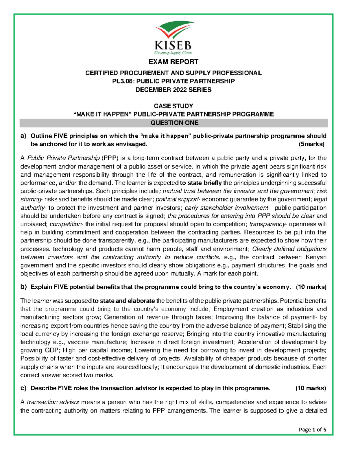 CPSP-K PL3.06 Exam Report-December 202 2 - EXAM REPORT CERTIFIED ...