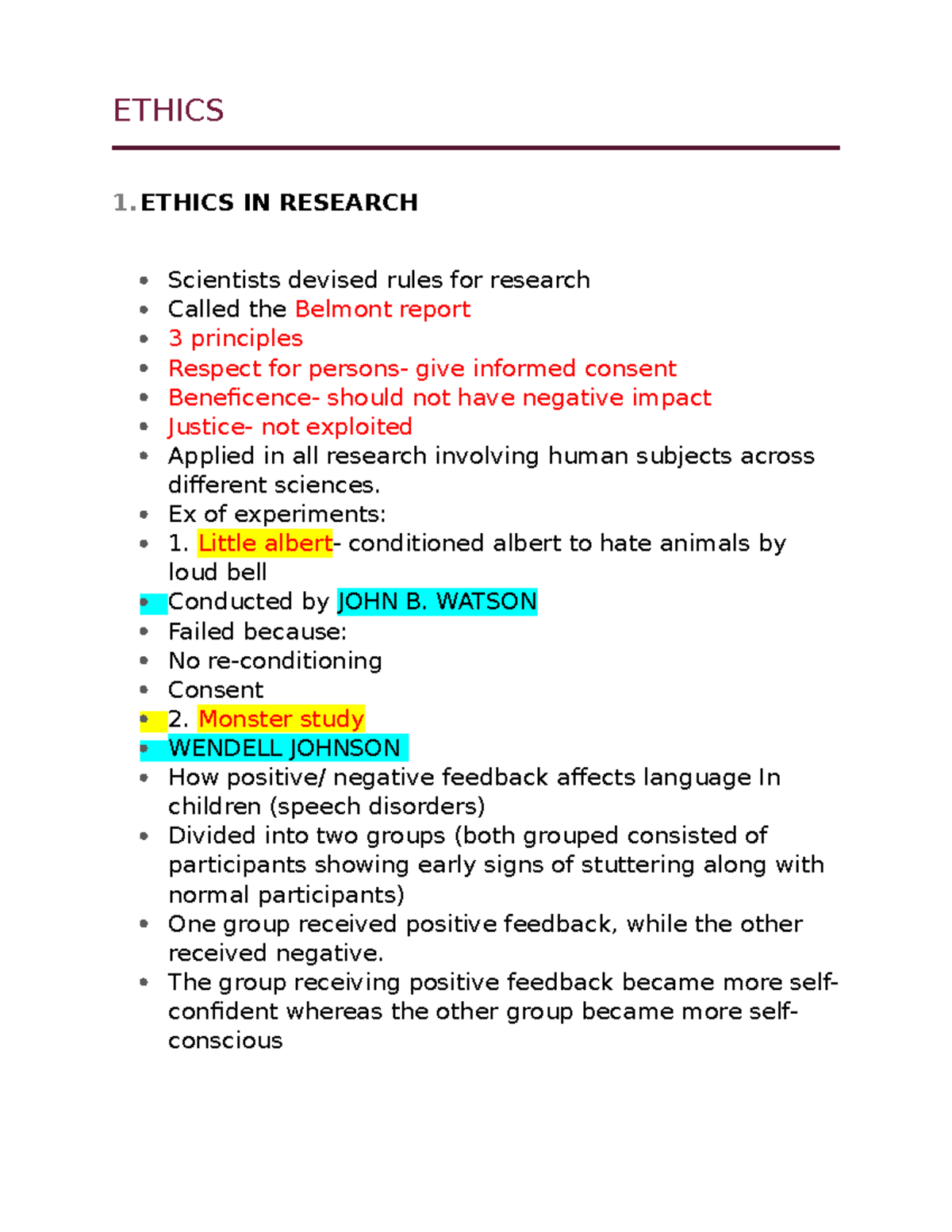 Ethics #11 - assignment guides and tips - Introduction to Psychological ...