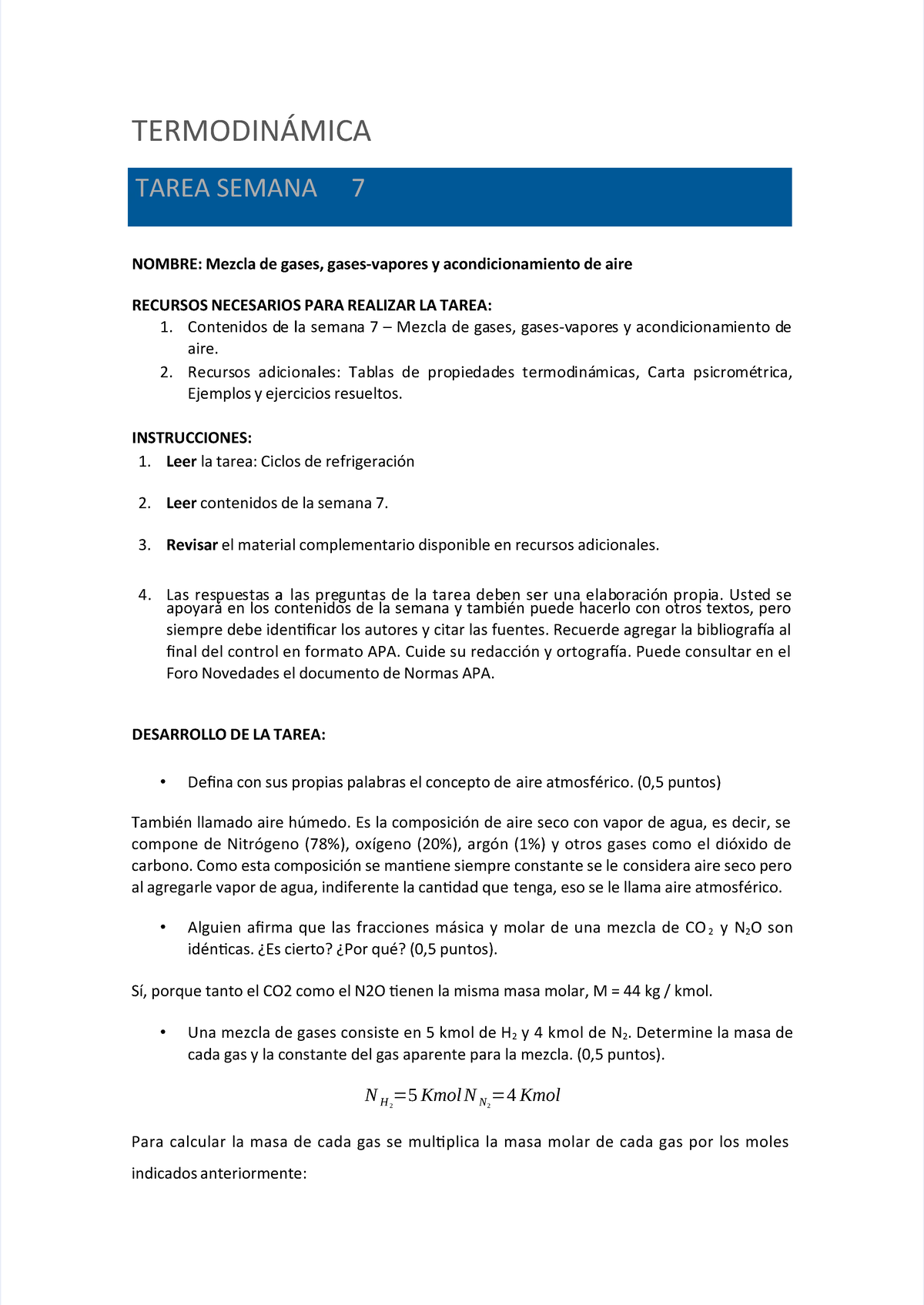 Pdf-tarea-semana-7-termo compress - TERMODINÁMICATERMODINÁMICA TAREATAREA SEMANASEMANA 77 NOMBRE ...