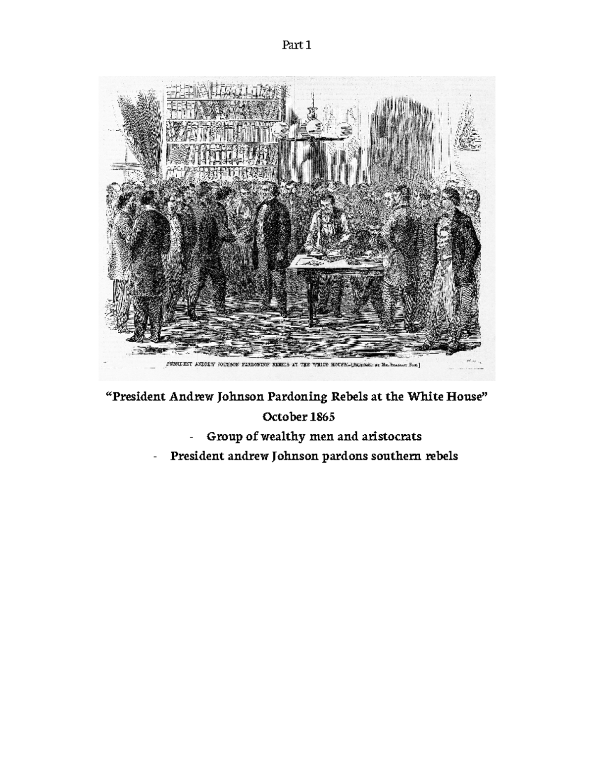 Pardons Black Codes - idk this helps with apush - Part 1 “President ...