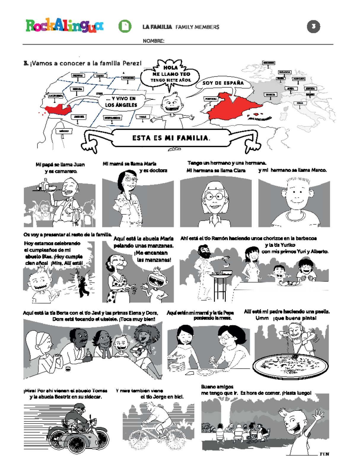Kami Export - La familia reading Comprehension - LA FAMILIA NOMBRE ...