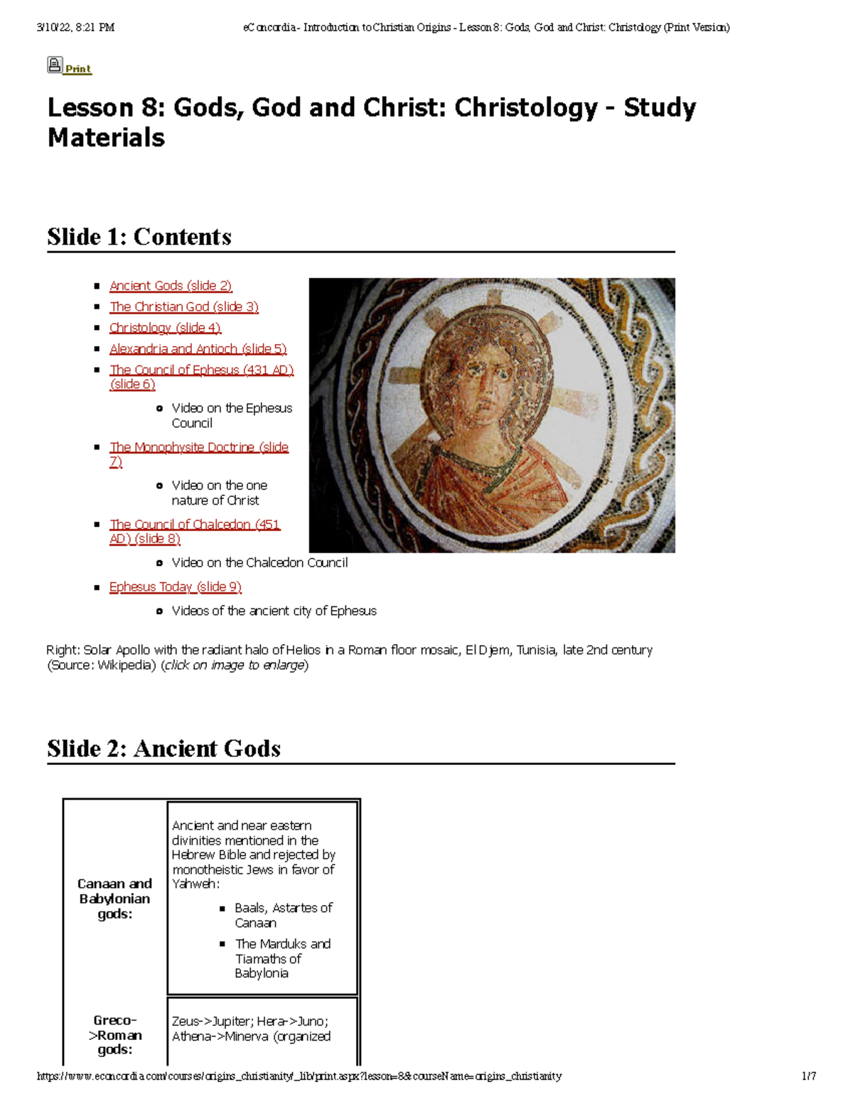 Introduction to Christian Origins Notes Lecture 8 - Canaan and ...