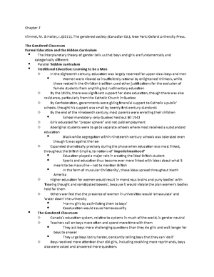 Sociology of Gender - Lecture notes - Chapter 2 - Chapter 2 Kimmel, M ...