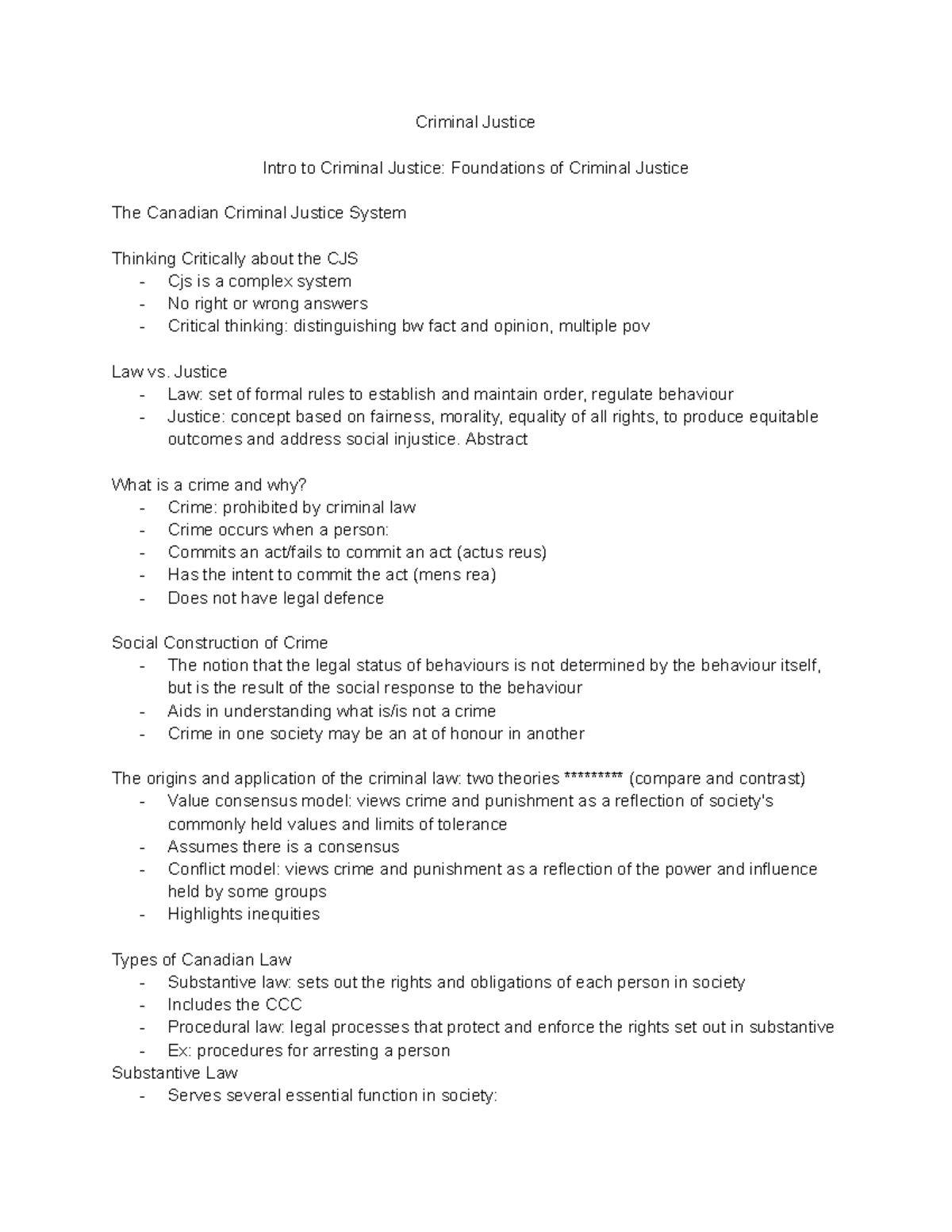 Criminal Justice - Justice Law: set of formal rules to establish and ...