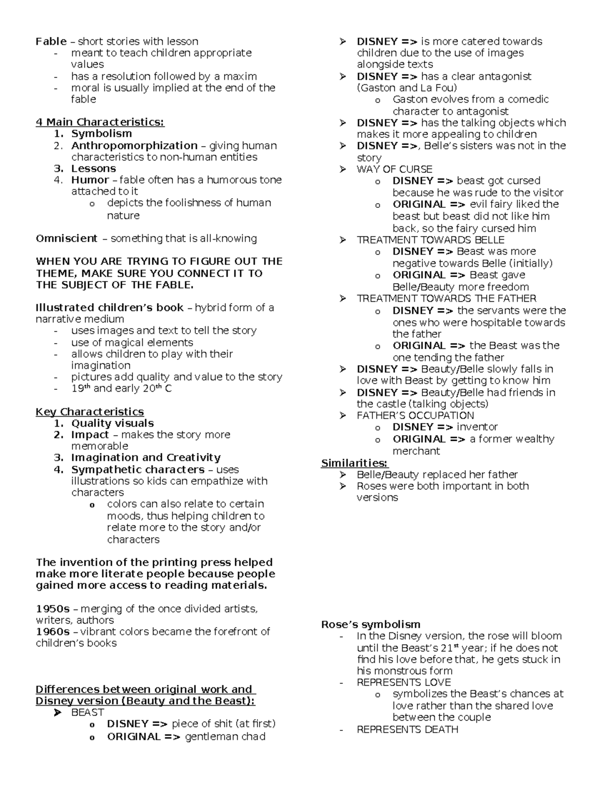 Notes - Fable – short stories with lesson - meant to teach children ...