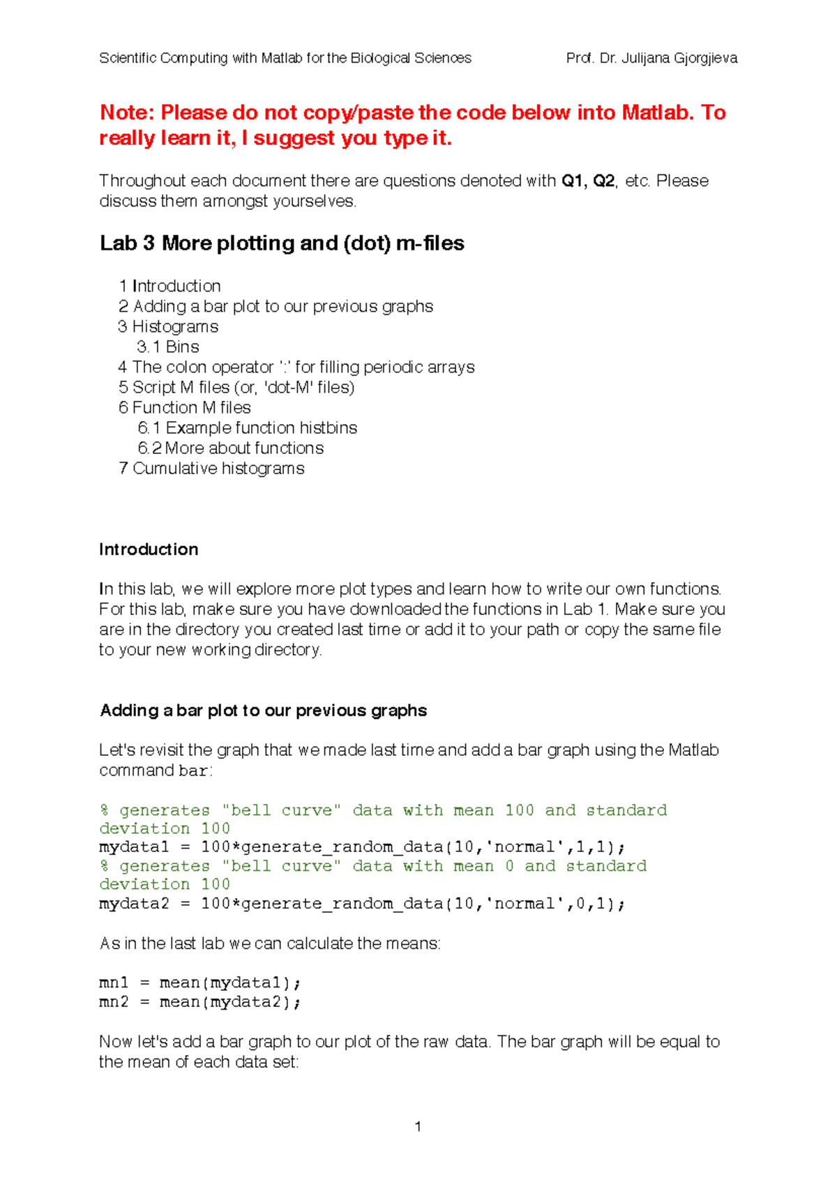 Lab3 More Plotting And M Files With Commands Note Please Do Not Copypaste The Code Below 0466