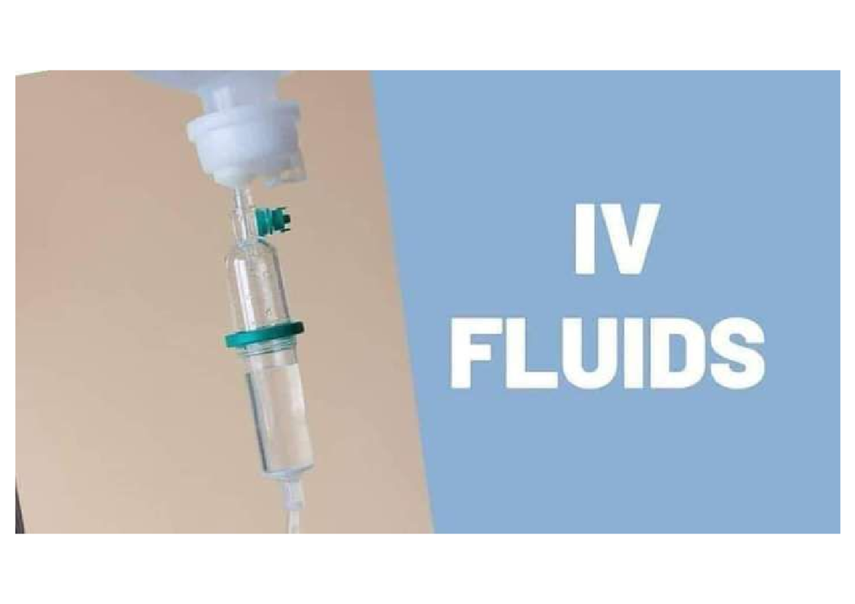 IV-Fluids - thanks - bs nursing - Studocu