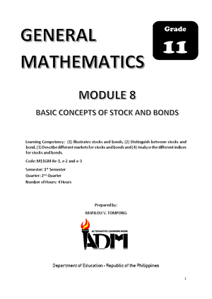 Gen Math 11 Q2 Week 4 Basic-Concepts-of-Loans - Learning Competency: (1 ...