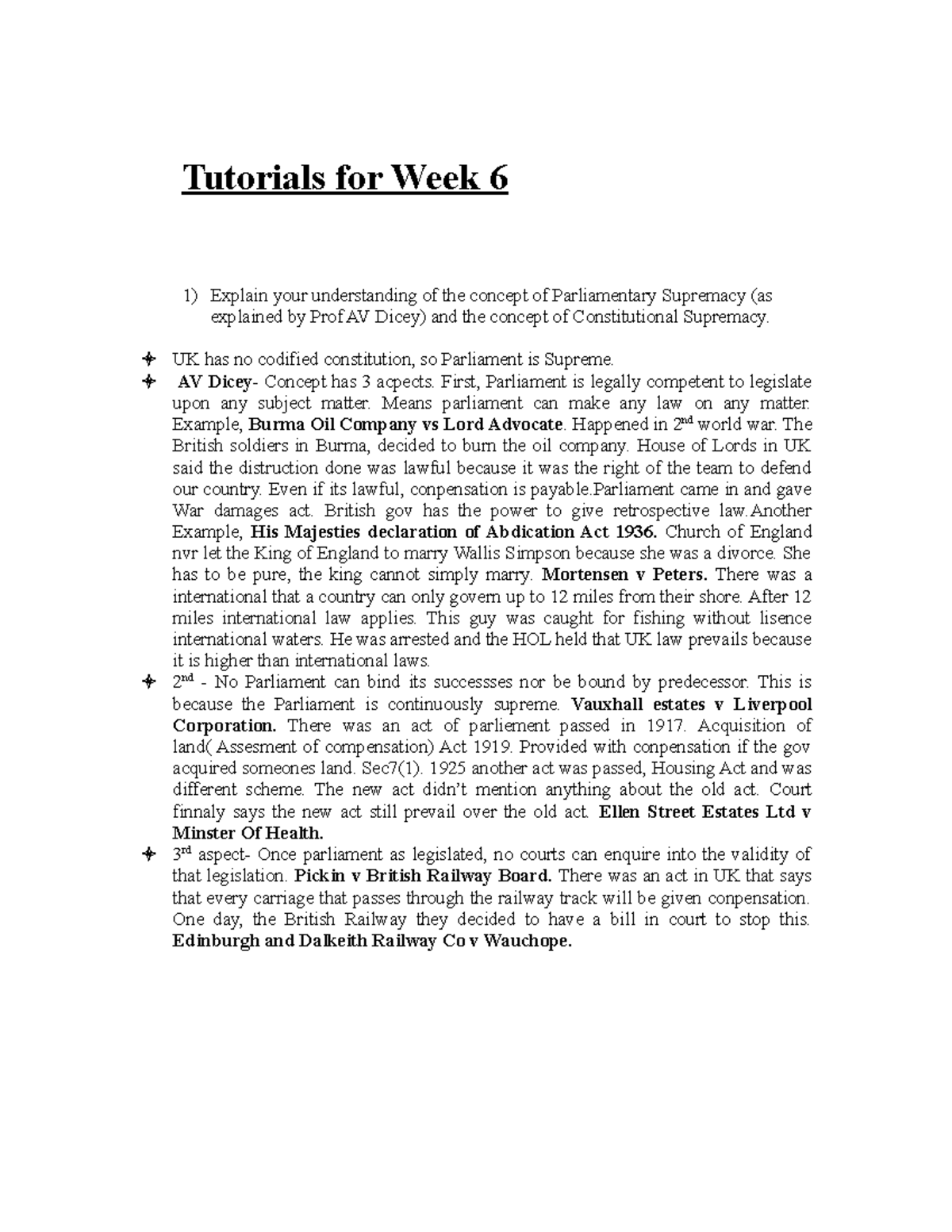 285894 Tutorials for Week 6 - Tutorials for Week 6 Explain your ...