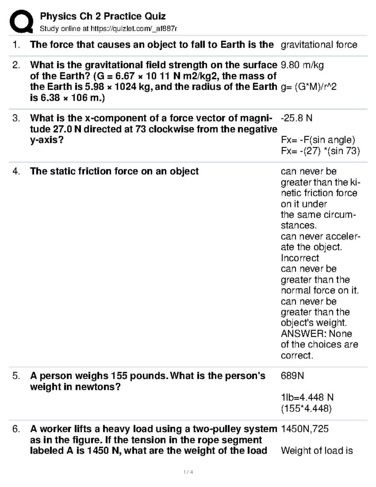Physics Ch2 Practice Quiz - Study online at quizlet/_af887r The force ...