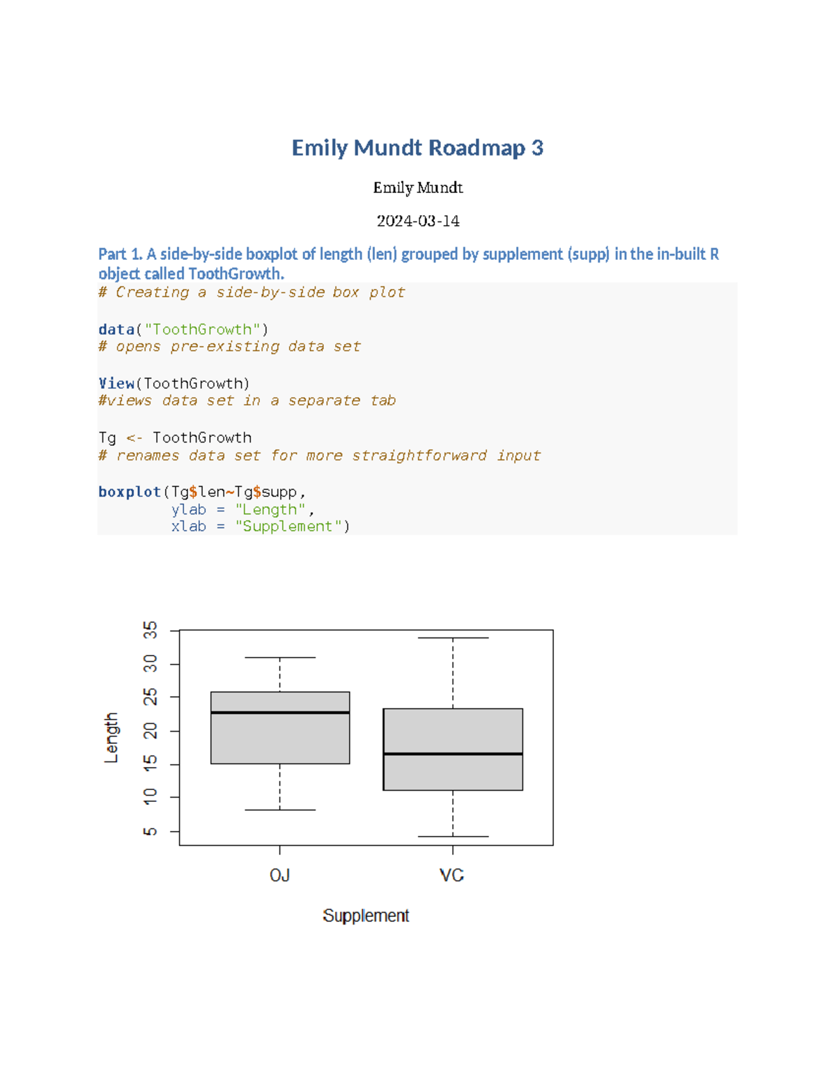 Roadmap 3 Assignment - Emily Mundt Roadmap 3 Emily Mundt 2024-03- Part ...