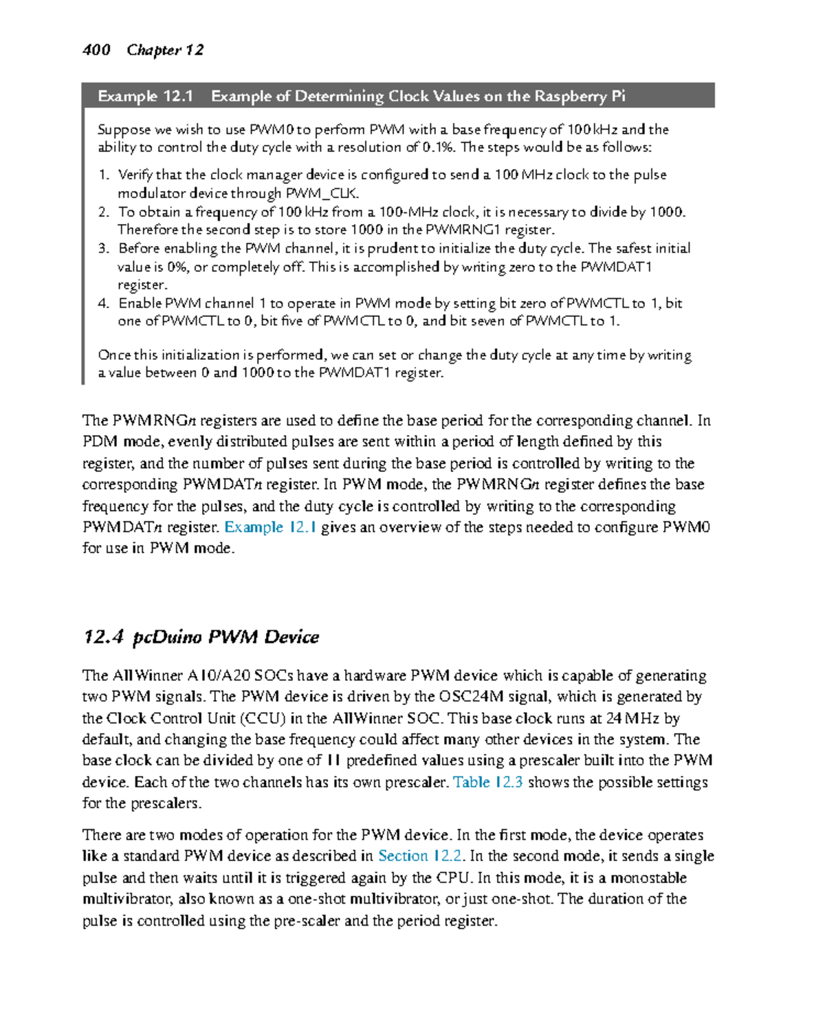 Modern Assembly Language Programming-96 - 400 Chapter 12 Example 12 Example of Determining Clock ...