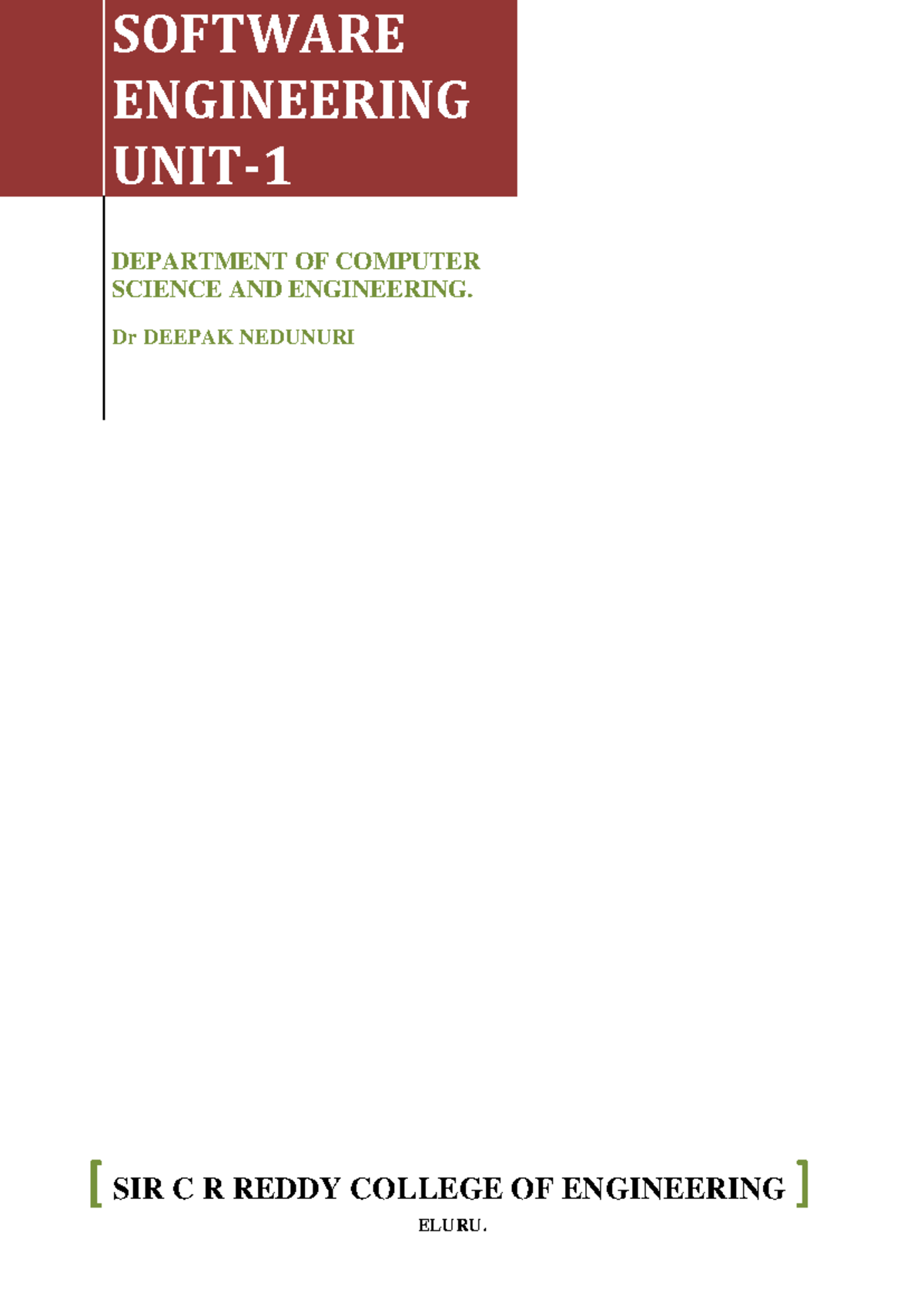 Se-unit-i notes - good material for software engineering - SOFTWARE ...