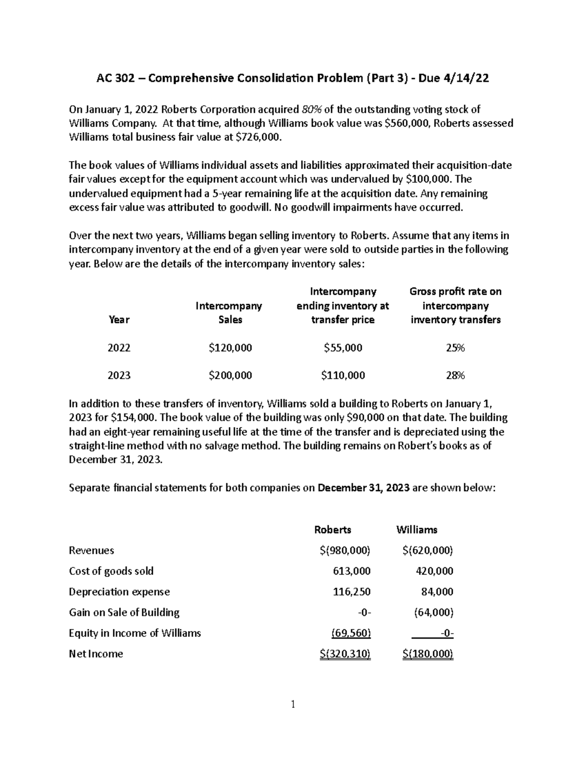 comprehensive-consolidatioN PROJECT PART THREE - AC 302 – Comprehensive ...