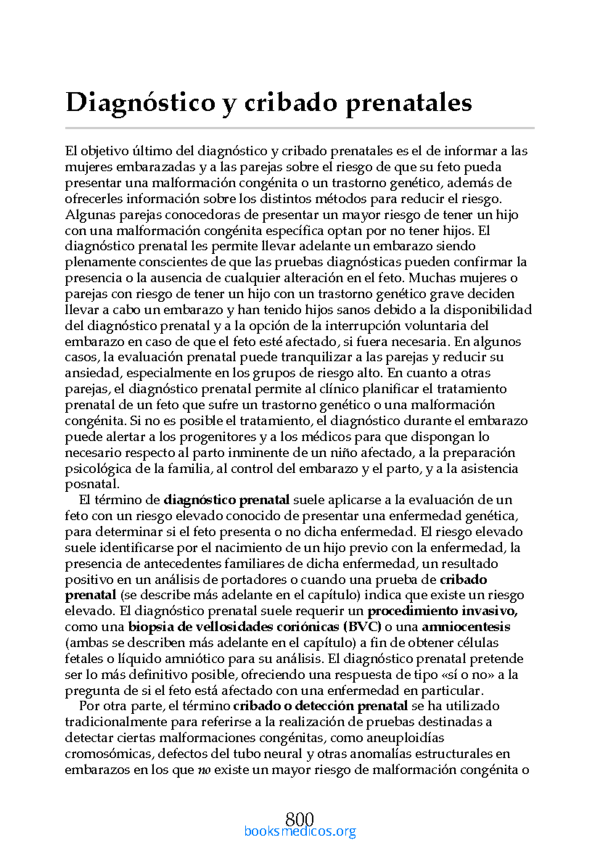 Cribado genético neonatal - Diagnóstico y cribado prenatales El ...