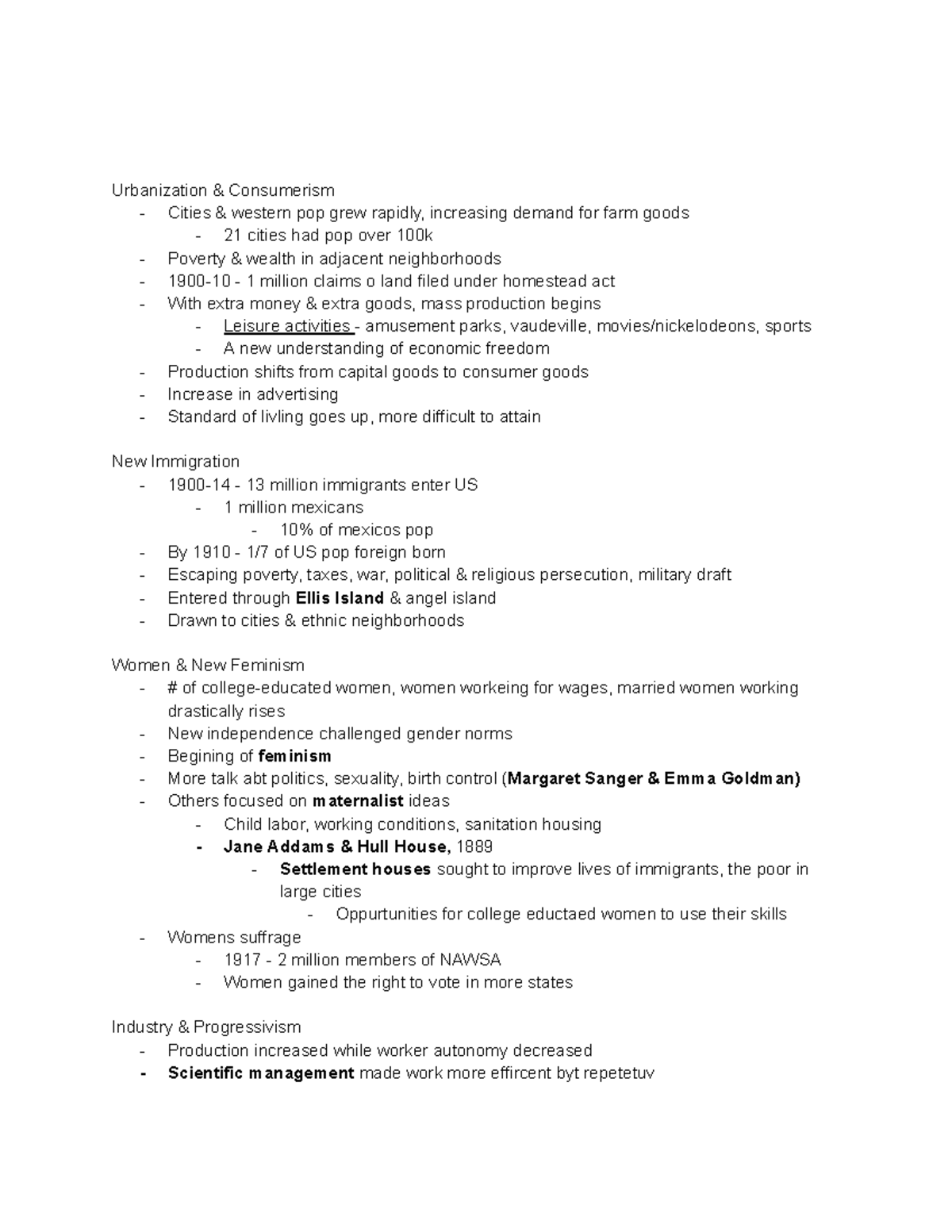 give me liberty chapter 18 summary - Urbanization & Consumerism ...
