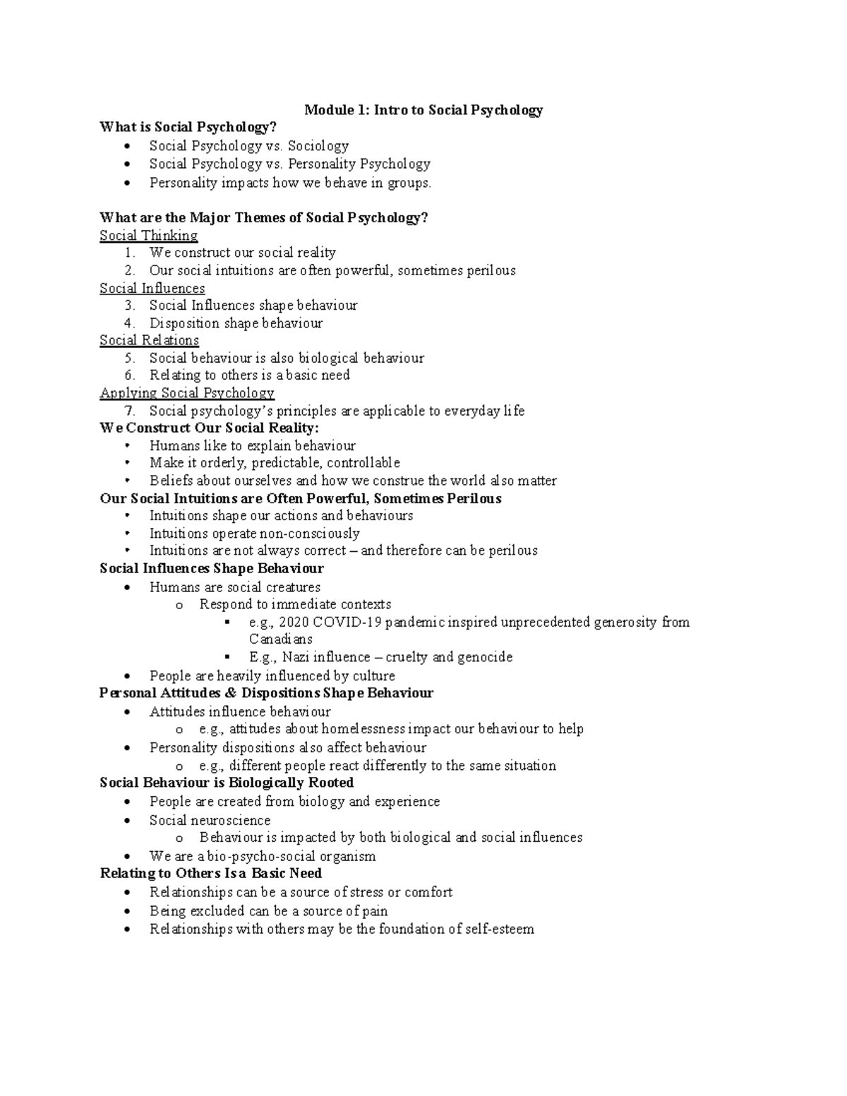 Psych 253 Module 1 - Lecture notes 1 - Psych 253 - UWaterloo - Studocu