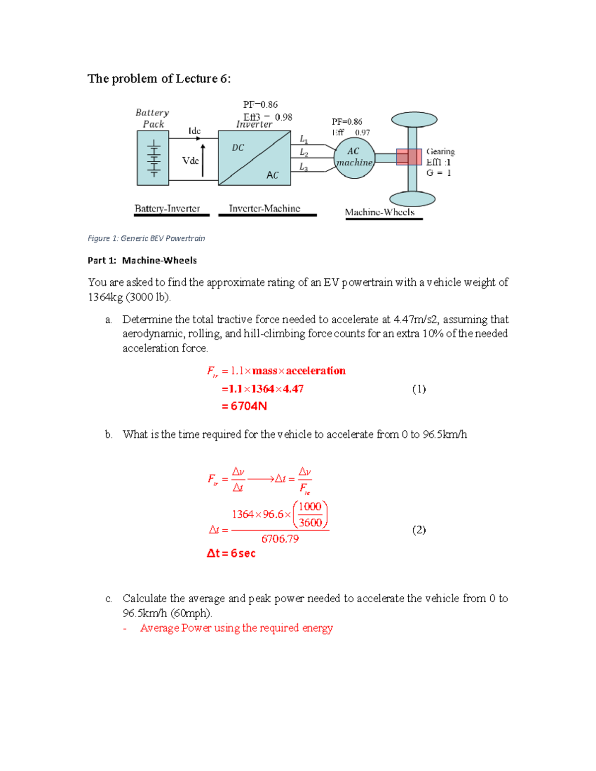 Problem 3 update Feb 20 - Practice Numerical - The problem of Lecture 6: Figure 1: Generic BEV ...