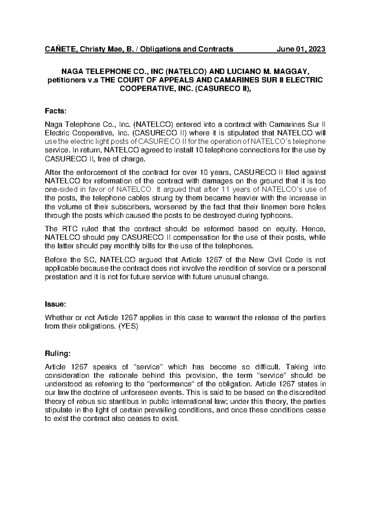 CD26 Naga Telephone Co. vs. CA ...